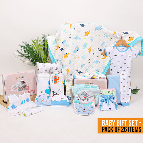 Baby Essential Gift set | Blue | 26 Item – Moms Home