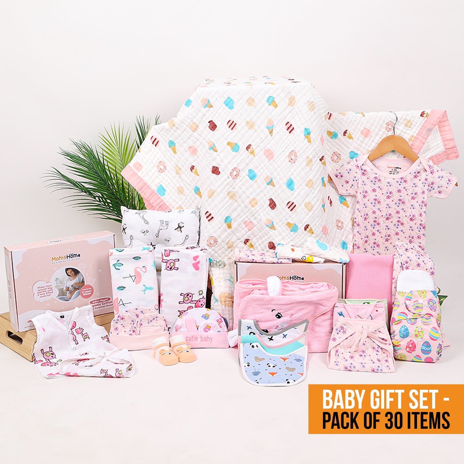 Baby Essential Gift set | Pink | 30 Item – Moms Home