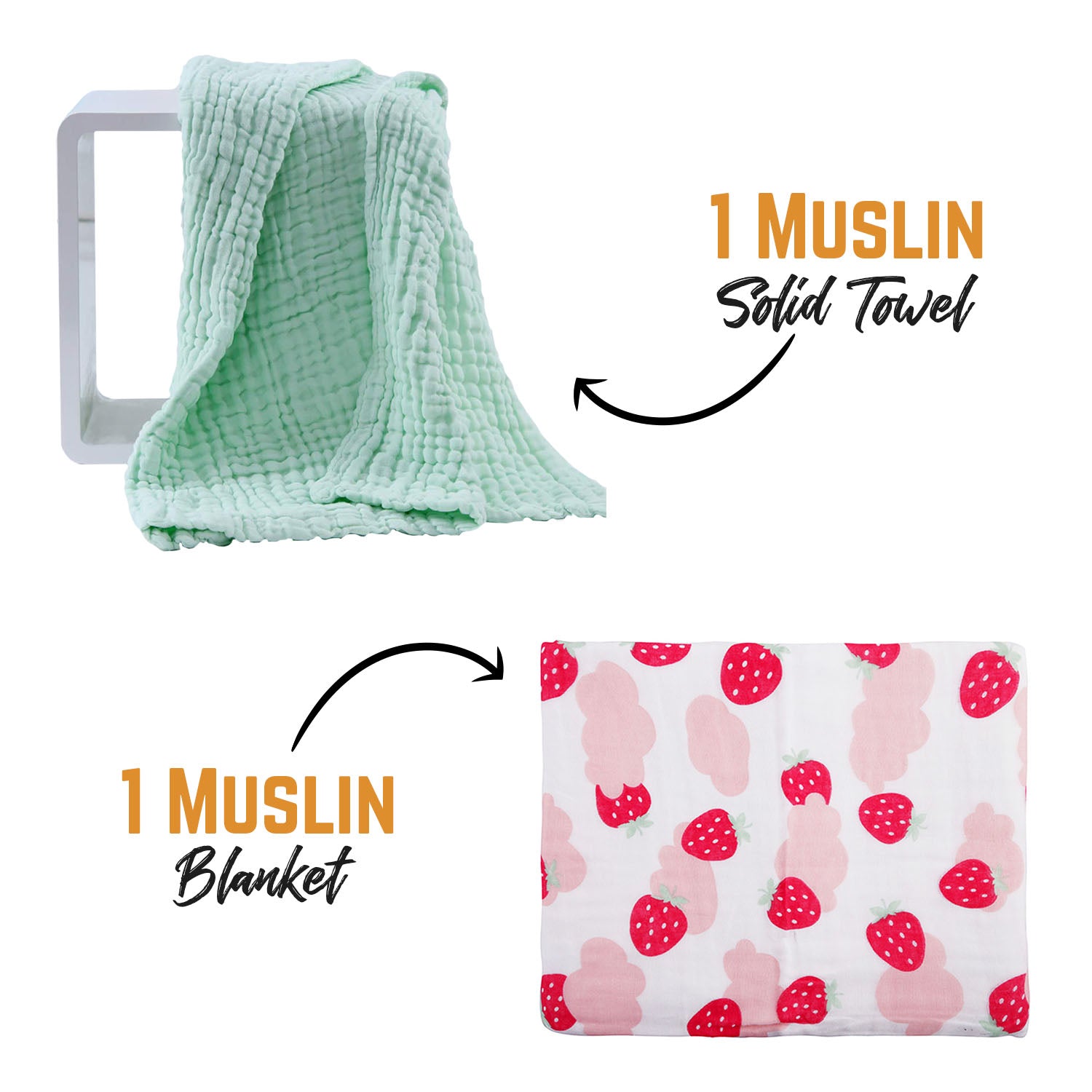 All Muslin New Born Complete Gift set ( 24 items ) – Moms Home